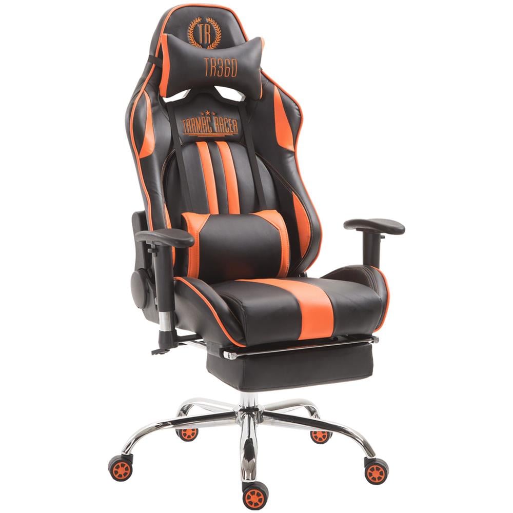 CLP - Poltrona Racing Limit XL Similpelle Nero Arancione con ...