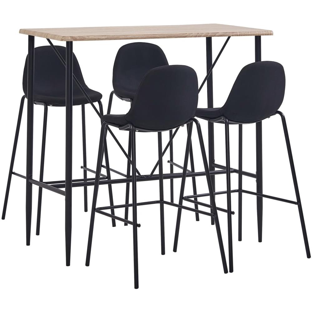 VIDAXL - Set Da Bar 5 Pz In Tessuto Nero - ePRICE