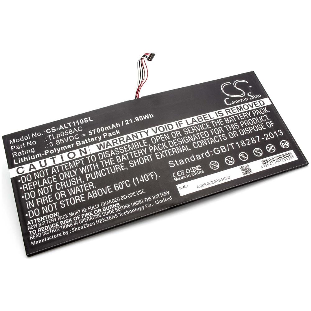 vhbw - Litio-polimeri Batteria 5700mah (3.85v) Per Tablet Alcatel One ...