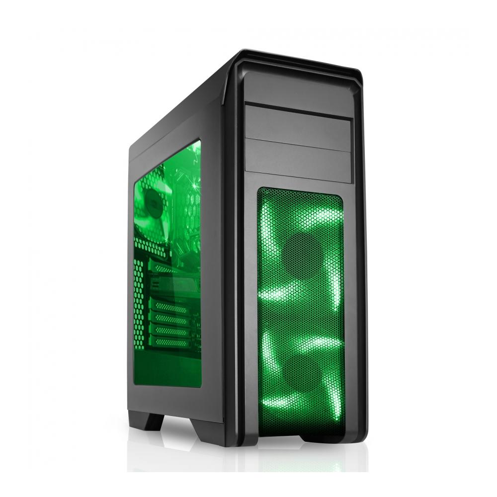 ITEK - Case CYCLONE Green Middle Tower ATX, Micro-ATX Colore Nero ...