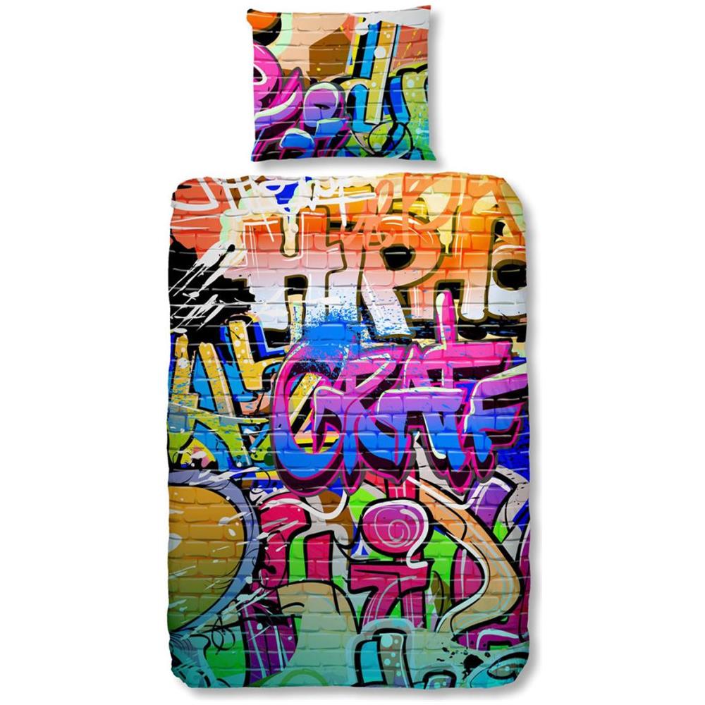 Good Morning - Copripiumino 5481-p Graffiti 135x200 Cm Multicolore - ePRICE