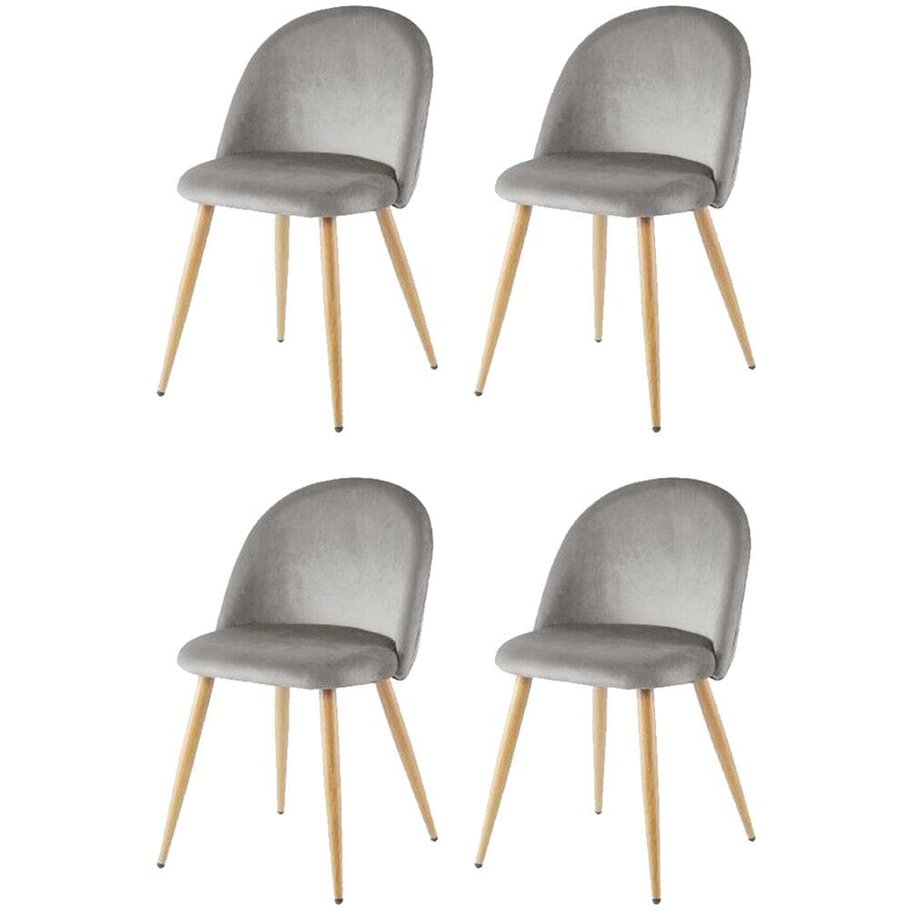 FRANKYSTAR - Dalila - Set Di 4 Poltroncine In Velluto Con Piedi In Metallo Sedie Da Pranzo ...