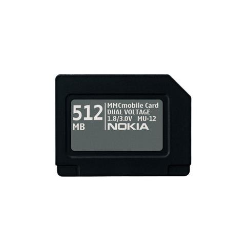 NOKIA - 512 MB MMCmobile Card MU-12, MMC, Nero, 1.8/3.0 - ePRICE
