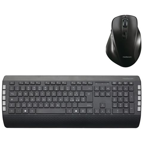 MEDIACOM - Tastiera Gaming USB Wireless NX991 Colore Nero (Layout Usa ...