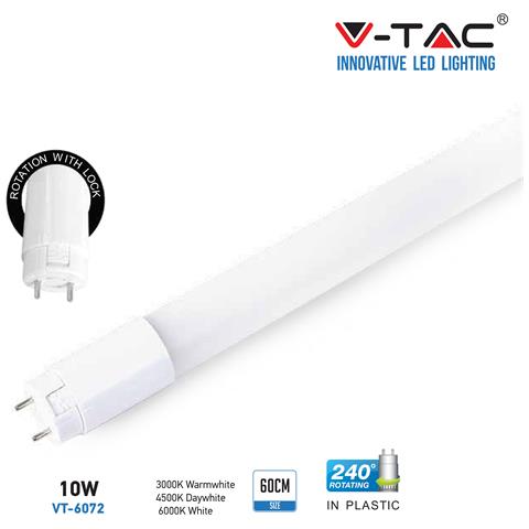 V-TAC - Neon A Led Tubo 60 Cm 10w T8 G13 Smd Luce Calda 3k Vt-6072 6229 - ePRICE
