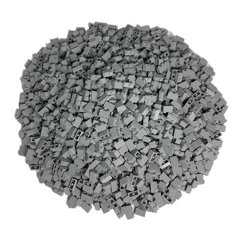 LEGO - 1x2 Bricks Ripple Stones Grigio Chiaro - Burg, Mauer, Castle ...