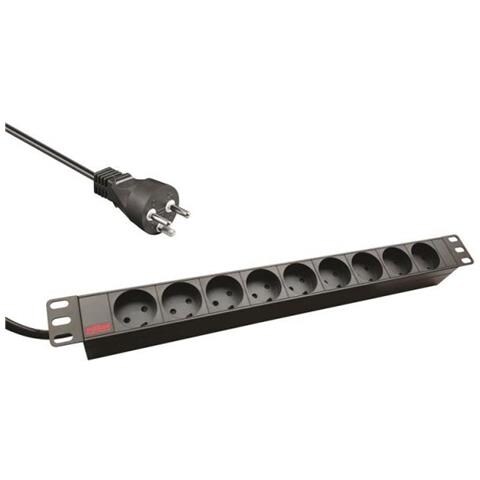 Roline - 19" Black ALU PDU. 9-way K outlet - ePRICE