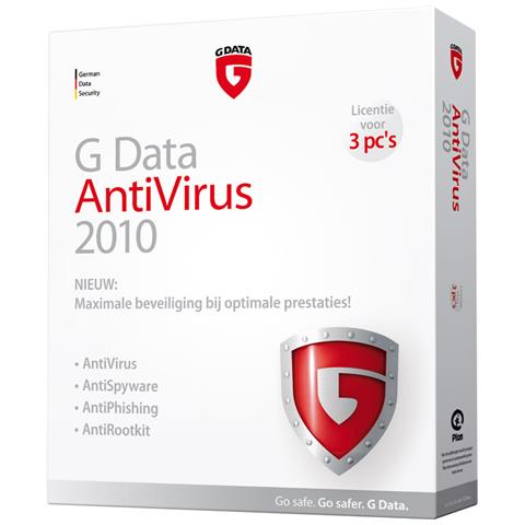G Data - AntiVirus 2010 FR (3 PC) , FRE, Scatola, PC, -Windows Vista (32/64Bit) -Windows XP SP2 ...