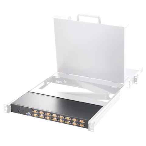 Roline - 19" KVM Switch VGA, 1 User - 16 PCs, USB + PS / 2, 442 x 140 x ...