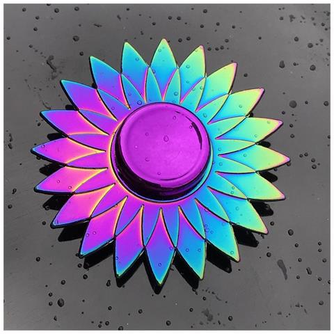 INLAW - Anti Stress Fidget Rainbow Modern Futuristic Metal Dinger ...