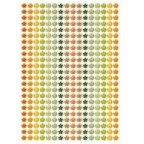 School Stickers - Scuola Adesivi 10 Millimetri Mini Smiley Multi Stella ...
