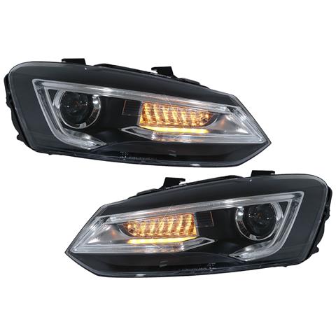 KITT - Fari Fanale Per Vw Polo Mk5 6r 6c 61 11-17 Luce Led Light Bar ...