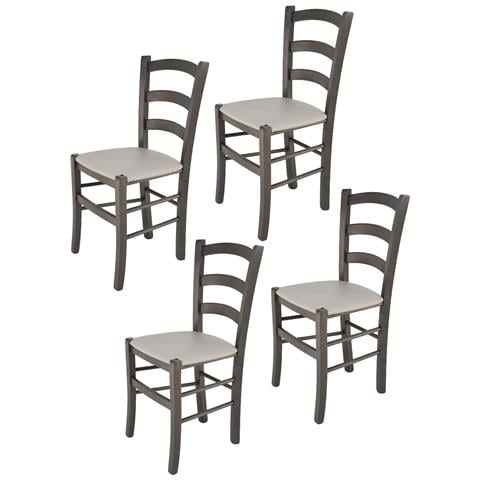 T M C S - Tommychairs - Set 4 Sedie Modello Venice Per Cucina Bar E Sala Da Pranzo, Robusta ...